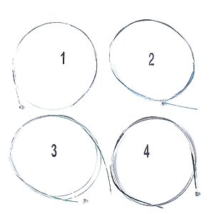 Generic Viola Strings Set 16“ 15.5” 15“ inch Solid Steel Core Nickel Alloy Wound for Student