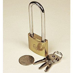 FJM Security Products Mountain Series (BP125ALS-51) Solid Brass Padlocks, 1-1/4" Wide Keyed Alike, 2-1/8" Long Shackle