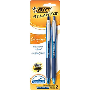 BIC Ball Pen, Medium Point, 0.7mm, Blue, 2ct