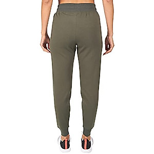 Nautica Competition Women's Joggers, Athletic Active Basic Essential Running Ultra Soft Fleece Relax Fit Lounge Sweatpants Olive