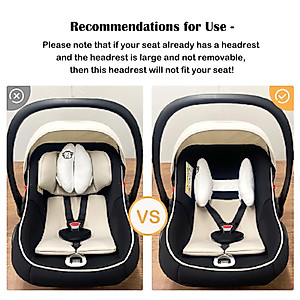 Inchant Adjustable Toddler Headrest & Neck Support, Banana Shape Travel Pillow,Best Headrest for Car Seat,Pushchair, White