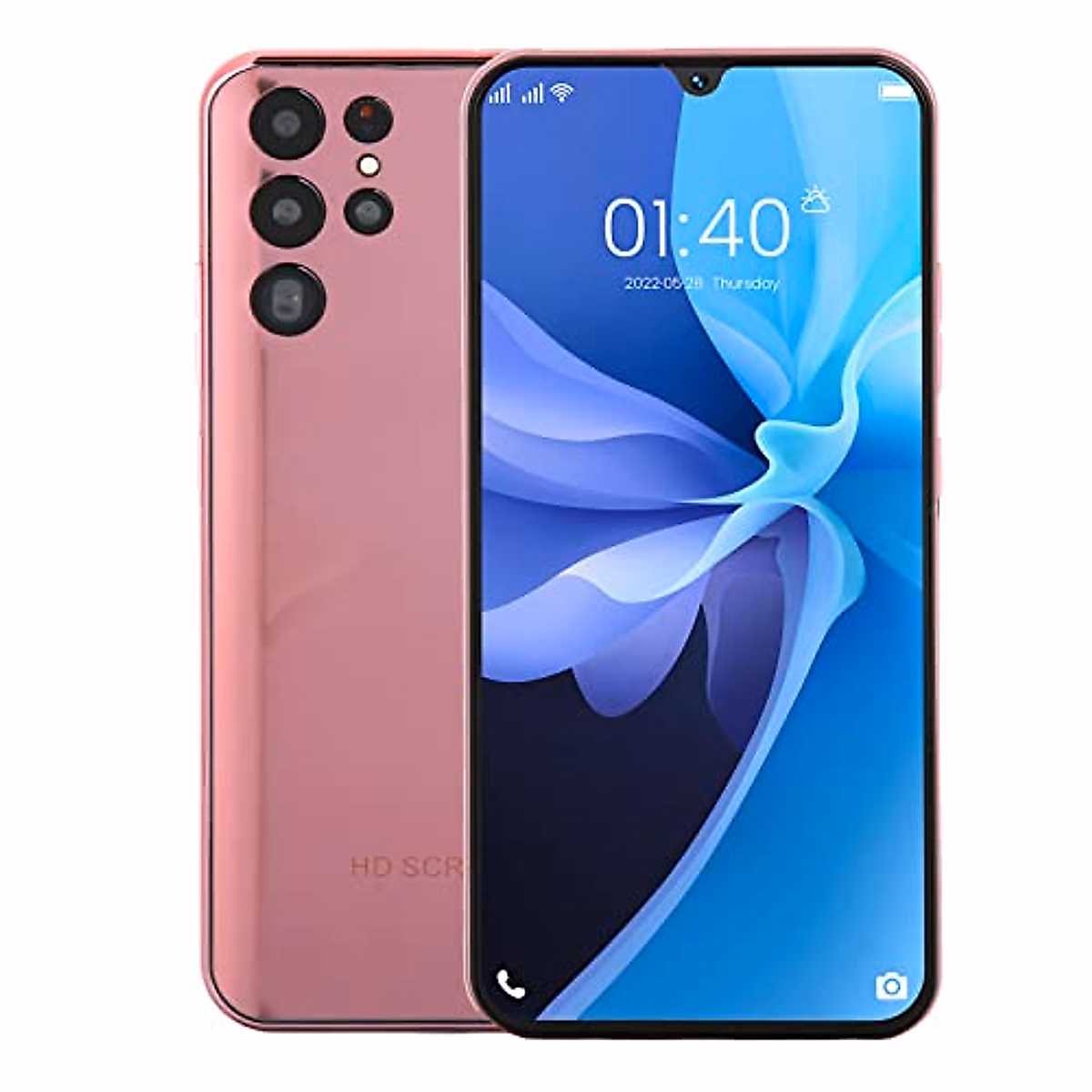 S22 Unlocked Android Cellphone, Smartphone with 6.52in HD Curved Screen, 2G 3G Network Mobile Phone, Face Recognition, 1GB 8GB, Quad Core, 2M 5M Camera, 3000mAh, WiFi BT FM GPS,