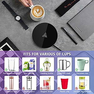 LOMILD Coffee Warmer, Electric Coffee Cup Warmer with Auto Shut Off, 3 Temperature Setting Mug Warmer for Beverage Milk Tea Candle, No Mug