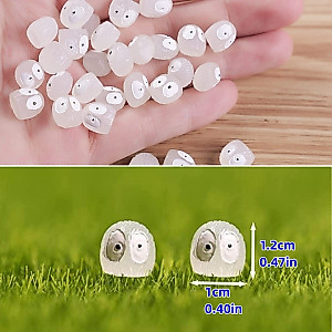 Glow in Dark Tree Elves,Mini Resin Briquette Elves,Gardening Potted Decorative Doll,Figurine Ornaments,Miniature Landscape Fairy Garden Gnome Decoration,Patio,Balcony,Outdoor,Lawn Decorations 50PCS