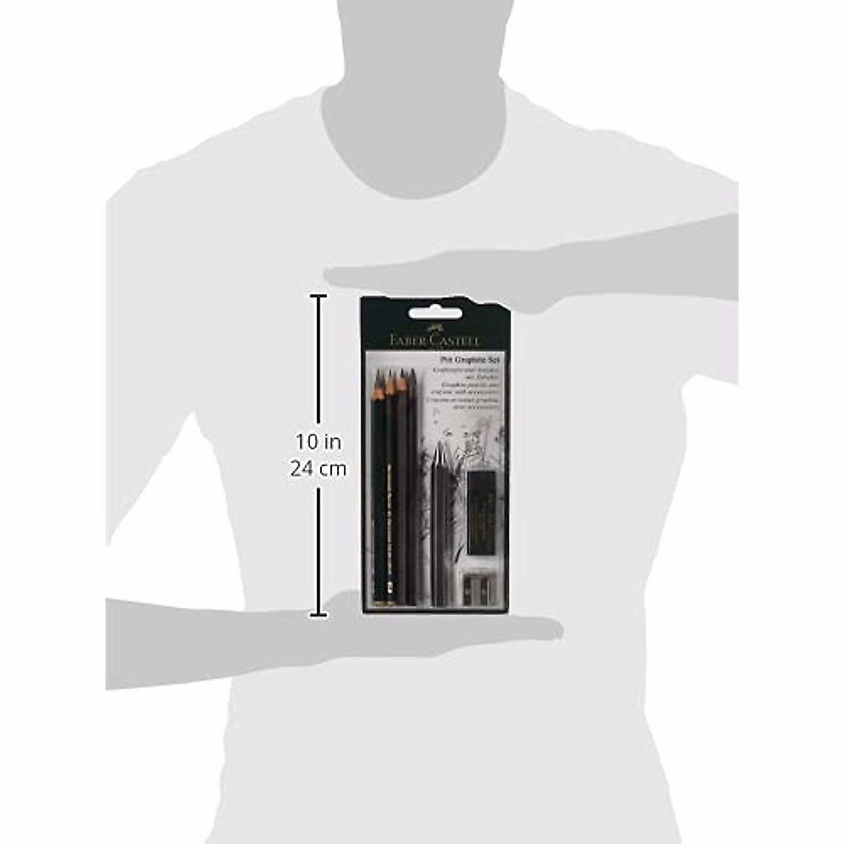 Faber-Castell PITT Graphite Master Set,Grey,7 Piece Set