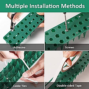 Anti Bird Spikes 10Pcs Plastic Pigeon Deterrent Spikes Cat Fence Spikes Bird Repellent Spikes, for Fence Windowsill Garden