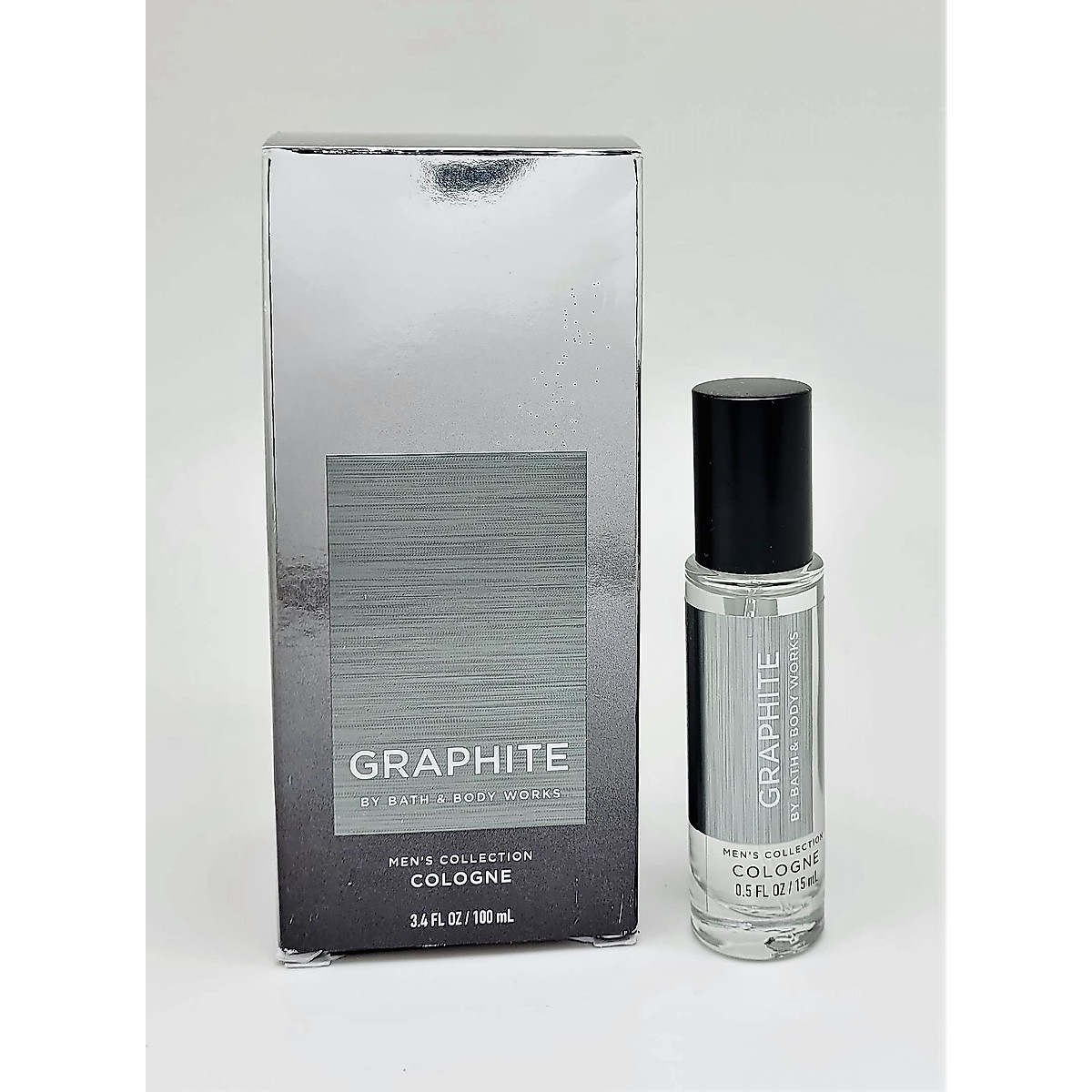 Bath & Body Works - Graphite – Men’s Collection -2- pc Bundle - Cologne - 3.4 fl oz and Mini Cologne - 0.5 fl oz.