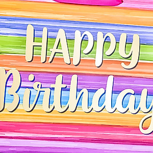 ZGORENDZ 14" Large Gift Bag with Matching Tissue Paper, Card & Envelope for Birthdays Party Colorful Happy Birthday Gift Bag