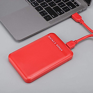 2.5inch USB3.0 SATA3.0 6Gbps Mobile Hard Disk Box Supports 3TB UASP Acceleration(红色)