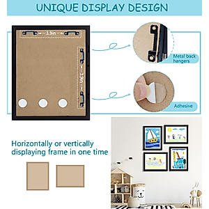 Eeyaniy Kids Artwork Frames Changeable 2-Pack, Front Opening Holds 150 Pcs, kids Art Frames With Mat, Picture Frame 8.5×11in for Display Kids Art Work,Drawing,Photos,Crafts,Hanging Art,Portfolio