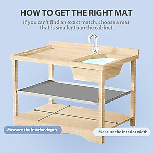 Under Sink Mat, 34'' x 22'' Flexible Silicone Under Kitchen Protectors, Easy to Clean Shelf Liner, Under Sink Mats for Kitchen Waterproof, Cabinet Organizers and Storage