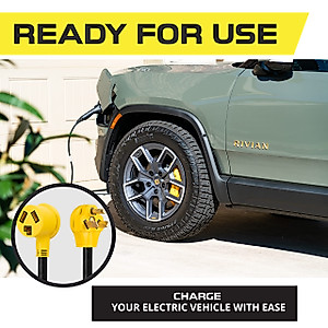 Iron Forge Cable 10-30P to 6-20R EV Charger Adapter Cord, 1.5 Ft - 12/3 STW 30 Amp Male Plug to 20 Amp Female Receptacle