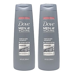 Dove Men+Care Fortifying Charcoal Shampoo, 12 oz (Pack of 2)