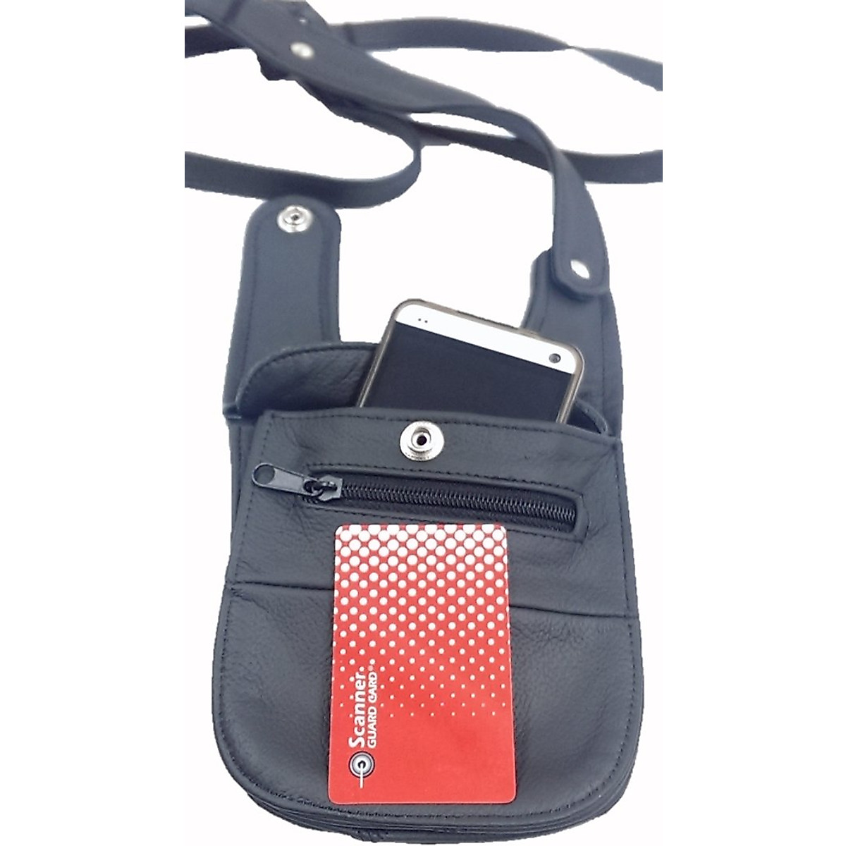 Sharpshooter Security Purse Money Belt Stash Sack Shoulder Holster Leather Passport Wallet