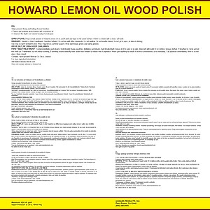 Howard LM0016 Lemon Oil Wood Polish, 16-Ounce