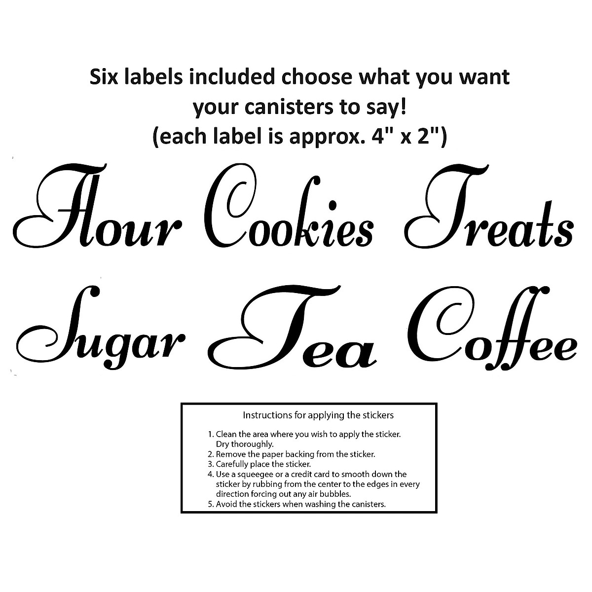 Kovot 3 Piece Ceramic Canister Set With Air-Sealed Lids & Bonus Decal Labeling Stickers - Ivory White With Antique-Style Finish 3 Sizes (108oz, 86oz, & 40oz)