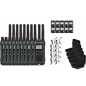 Motorola Talkabout T465 Two-Way Radios / Walkie Talkies - Weatherproof 22 Channels PTT IVOX Flashlight 10-PACK