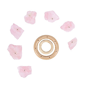 Cozy Tower Unique Rose Quartz Wind Chimes for Women Pink Crystal Hanging Ornaments Indoor Home and Garden Decor Housewarming Gift