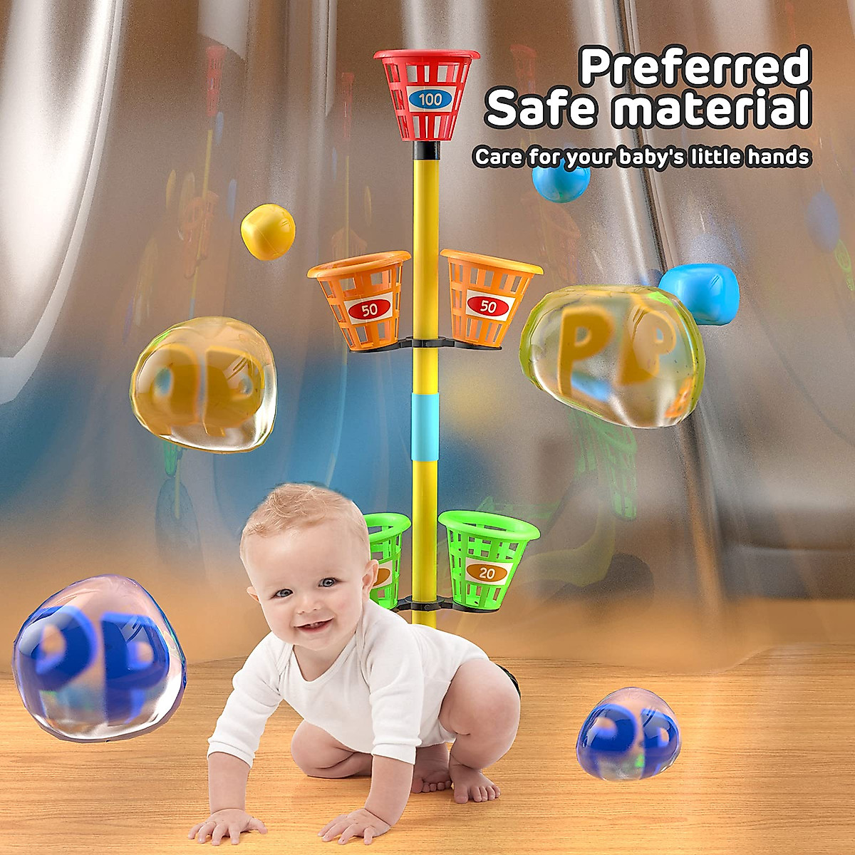 Bean bag toss game for kids and adults,Kids sport toys Basket tower toss across game, Indoor Outdoor Backyard Play Toys Games for Kids Adults Family,Kids gifts toys for 3 4 5 6 7 8 year old boys girls