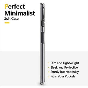 for Pixel 5 Case Clear Slim Thin Soft Skin Flexible TPU Scratch Resistant Silicone Gel Shockproof Protective Cases Cover for Google Pixel 5,Crystal Clear