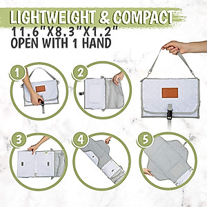 KeaBabies Baby Diaper Caddy Organizer and Portable Diaper Changing Pad - Large Baby Organizer - Waterproof Foldable Baby Changing Mat - Diaper Organizer For Changing Table - Diaper Changing Station
