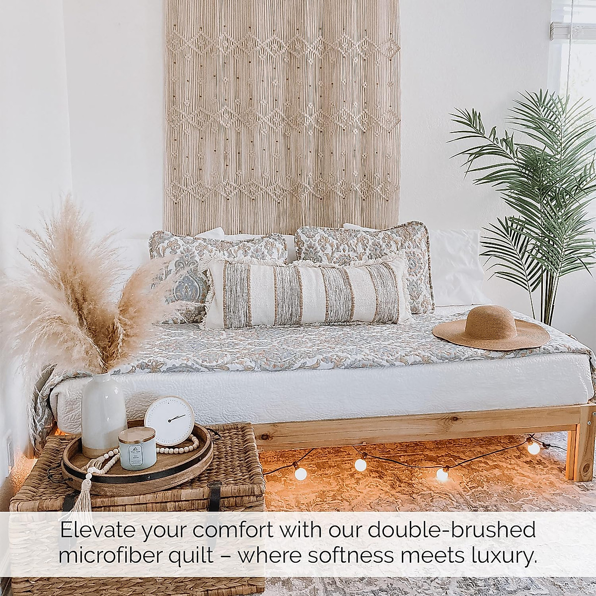 Southshore Fine Living, Inc. Boho Paisley Collection, Premium Quality, Soft, Wrinkle & Fade Resistant, Easy Case, Oversized Quilt Cover Set with 1 Quilt Set and 2 Shams, Full/Queen, Aqua