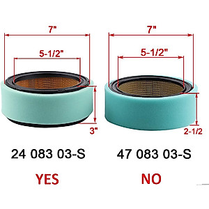 ATVATP 24 083 03-S Air Filter 24 083 05-S Pre Cleaner for Kohler CH18-CH25 CV18-CV25 CH730-CH740 CV675-CV740 ECH730-ECH749 Command Engine & 52 050 02-S Oil Filter