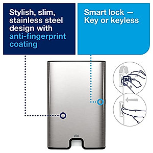 Tork Xpress Multifold Paper Towel Dispenser, Stainless Steel H2, One-at-a-Time Dispensing, Image Range, 463002
