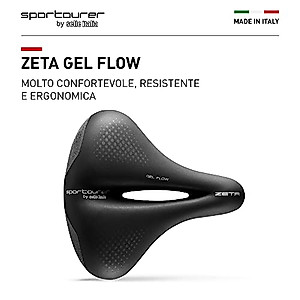 Selle Italia, Saddle, Unisex, 670g, Black Zera Comfort Gel Superflow One Size