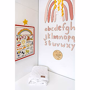 Soft Knit Baby Blanket 100% Organic Cotton GOTS Certified, Swaddle, Receiving and Stroller Blankets, White Neutral for Boy, Girl, Newborn, Infant and Toddler 40 x 30 inches