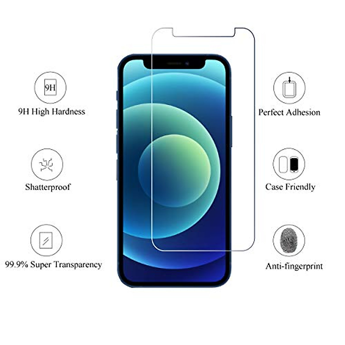 Ailun Glass Screen Protector for iPhone 12 mini 2020 [5.4 Inch] 3Pack Tempered Glass