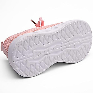 Qvxkd Girls Shoes Boys Running Breathable Lightweight Sneakers for Kids_Pink_2Big Kid