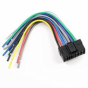 XScorpion SY16000 Universal 16-Pin Wiring Harness with Aftermarket Stereo Plugs for Sony