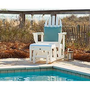 POLYWOOD ADSGL-1TE Classic Adirondack Glider Chair, Teak