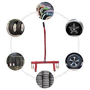 Steel Tubes Tire Dolly Carrying Tool,Dolly Tire Moving Tool Cart,Heavy Duty Adjustable Rolling Wheel Dolly for Shop,Garage