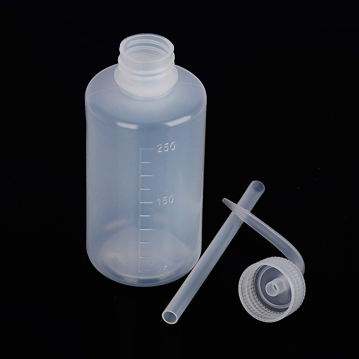 Labasics Chemical Wash Bottle, 3-Pack Plastic Safety Lab Squeeze Wash Bottle, LDPE with Narrow Mouth, 250 ml + 500 ml + 1000 ml (8 oz)/3 Bottles