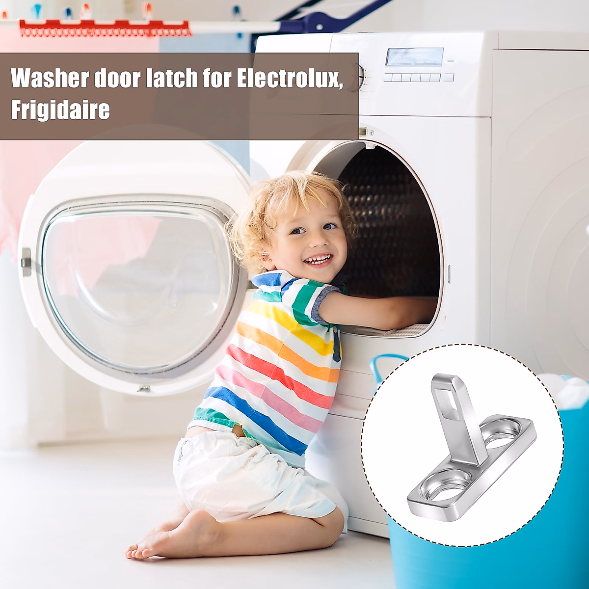 5304505088 Washer Door Latch Replacement, Washer Door Strike for Electrolux, Frigidaire AP6031188 4452319 PS11766033 EFLW317TIW0, EFLW417SIW0, EFLS517SIW0 Washer Parts