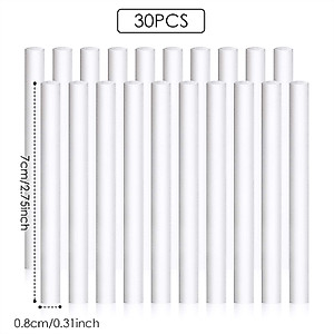 30 Pieces Car Diffuser Sponges Refill Sticks Humidifier Filter Replacement Wick Humidifier Sticks Filter Diffuser Absorbent Filter Sticks for Car Office Bedroom USB Powered Humidifier Aroma