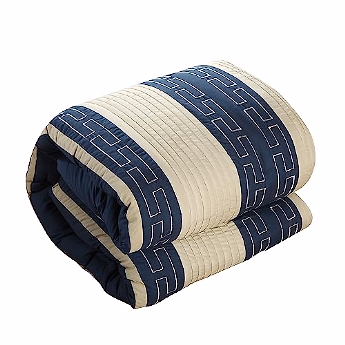 Chic Home CS1220-023-AN Carlton 6-Piece Comforter Set, Queen Size, Blue