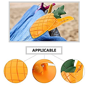 Cabilock 1Pcs Cute Beach Beach Chair Towel Clip Beach Chair Clips for Towel Windproof Beach Towel Holder Towel Clips, Pineapple