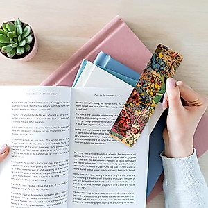 Bookmarks Ruler Metal Xmen Bookography Collage Measure Tassels Bookworm for Markers Christmas Ornament Reading Bibliophile Gift Bookmark Book