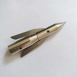 UUPA Archery Hunting Fish Broadheads 12Pcs 288 Grain Bow Fishing Arrowheads Stainless Steel Tip Point 2 Expandable Blade Arrowheads with Plastic Box Arrow Tips