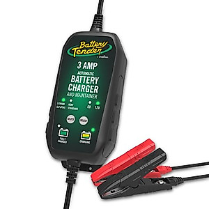 Battery Tender 3 AMP Battery Charger and Maintainer - Automotive Switchable 12V or 6V Smart Automatic for Cars SUVs and Trucks - Lead Acid, AGM, Gel, & Lithium Battery Charger - 022-0202-COS