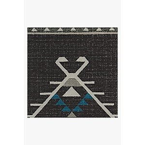RUGGABLE Damali Washable Rug - Perfect Boho Area Rug for Living Room Bedroom Kitchen - Pet & Child Friendly - Stain & Water Resistant - Charcoal 3'x5' (Standard Pad)