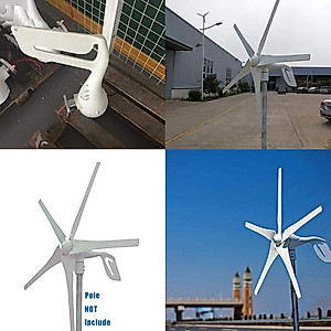 AUECOOR 640W Solar Wind Kit Hybrid System: 2pcs 120W Mono Solar Panels + 400W Wind Turbine Generator + Hybrid Controller for RV, Camping, Boat, Caravans, 12V/24V Battery Charging