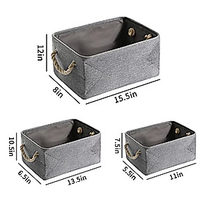 Storage Bins, Home Foldable Storage Bin with Drawstring Closure and 2 Bold Handles, Fabric Storage Basket for Shelves for Organizing Closet Shelf Nursery Toy