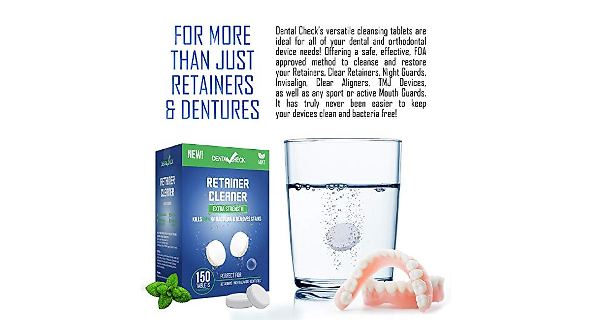 Retainer & Denture Cleaner Tablets - 5 Month Supply for Fresh Smiles