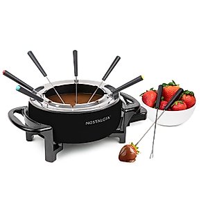 Nostalgia FPS6BK Electric Fondue Pot, Small, Black