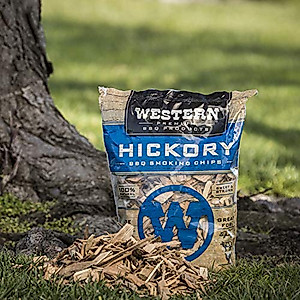 Western Premium BBQ Products Hickory BBQ Smoking Chips, 180 cu in