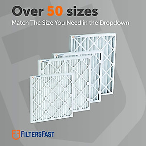 Filters Fast 20x24x1 Air Filter Merv 13, 1" AC Furnace Air Filters, Made in the USA, Actual Size: 19.75" x 23.75" x 0.75”, 6 Pack